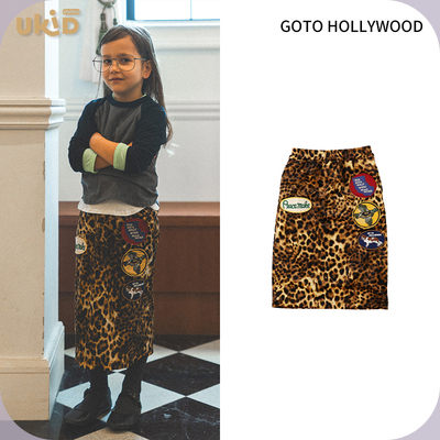 现货 GOTO HOLLYWOOD 2026AW 秋冬新款儿童装徽章豹纹半裙