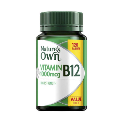 澳洲直邮Natures Own1000mcg高能维生素B12营养片120片营养神经