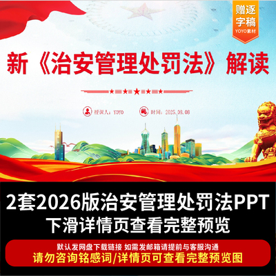 2026版治安管理处罚法学习解读PPT立法背景修订重点内容新旧对比