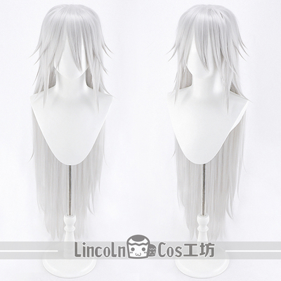 LINCOLN 火影忍者  自来也 好色仙人 cos假发 一米长 银灰假发