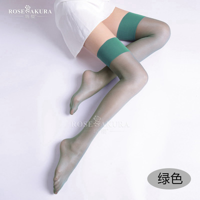 长筒袜闪光丝罗口性感薄款
