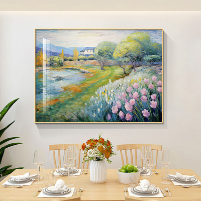 风景油画花海餐厅客厅装饰画