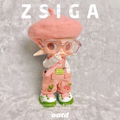 Zsiga娃衣1/8可动人偶一二代适用嘎子姐嫩粉色背带裤新品娃衣