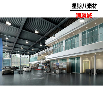 泉州奔驰汽车室内概念设计灯具材料图 汽车展厅设计 概念方案