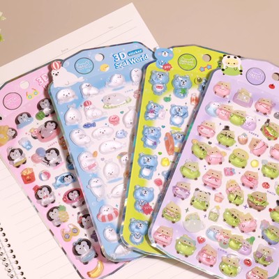 Nekoni小海豹的日常3D浮雕贴纸