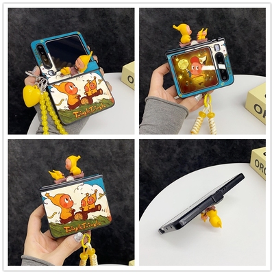 跷跷板星星人适用华为purax手机壳女huawei折叠屏保护套皮纹pura x典藏版新款卡通可爱网红潮壳斜挎挂绳防摔