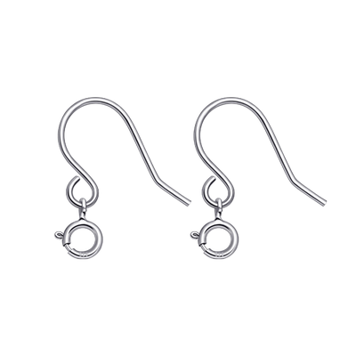 S925纯银耳钩弹簧扣耳环饰品配件