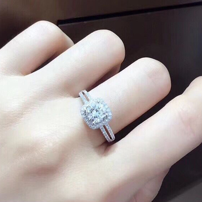 限量特价白18k金1克拉求定