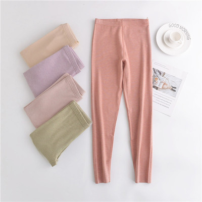 双面德绒含羊绒女士秋裤保暖裤单件薄款加绒修身有大码2233