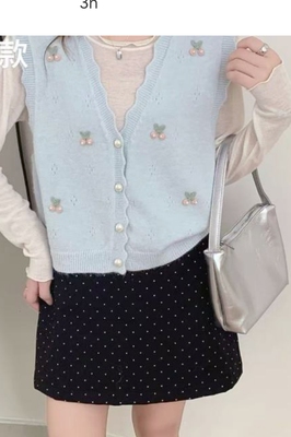 3NUX2025秋新款韩版简约百搭显瘦高品质休闲上衣针织毛衣马甲