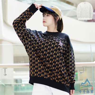 MLB男女渐变老花圆领套头卫衣