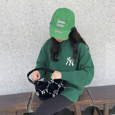 MLB男女NY大标休闲针织运动毛衣