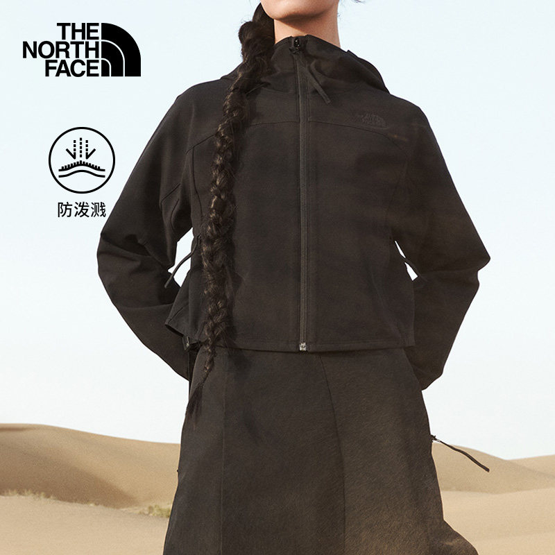 TheNorthFace北面UE设计师款女士户外短款防泼水连帽夹克外套8E6B
