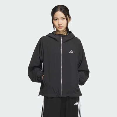 阿迪达斯女子连帽外套梭织夹克