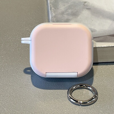 少女粉镜面支架适用苹果airPods4代2024款无线蓝牙耳机保护套airPods1235代防摔airPodspro2新款