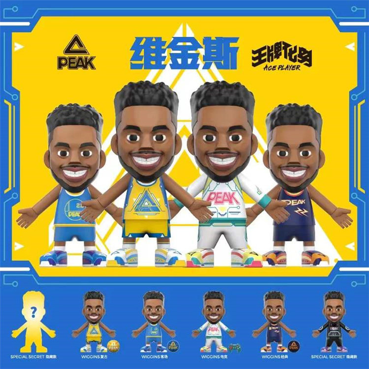 王牌化身盲盒 匹克联名维金斯个人系列NBA球星高档手办模型摆件潮