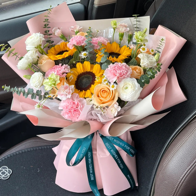 韩菲纸欧雅纸双面双色鲜花花束防水纸花艺包花纸花店用材料包装纸