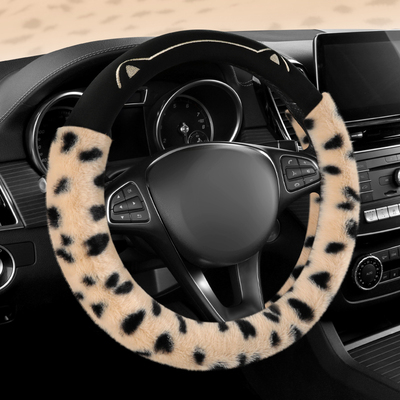 冬季毛绒电动四轮方向盘套北汽ev160180/ec3老头乐老年代步车把套