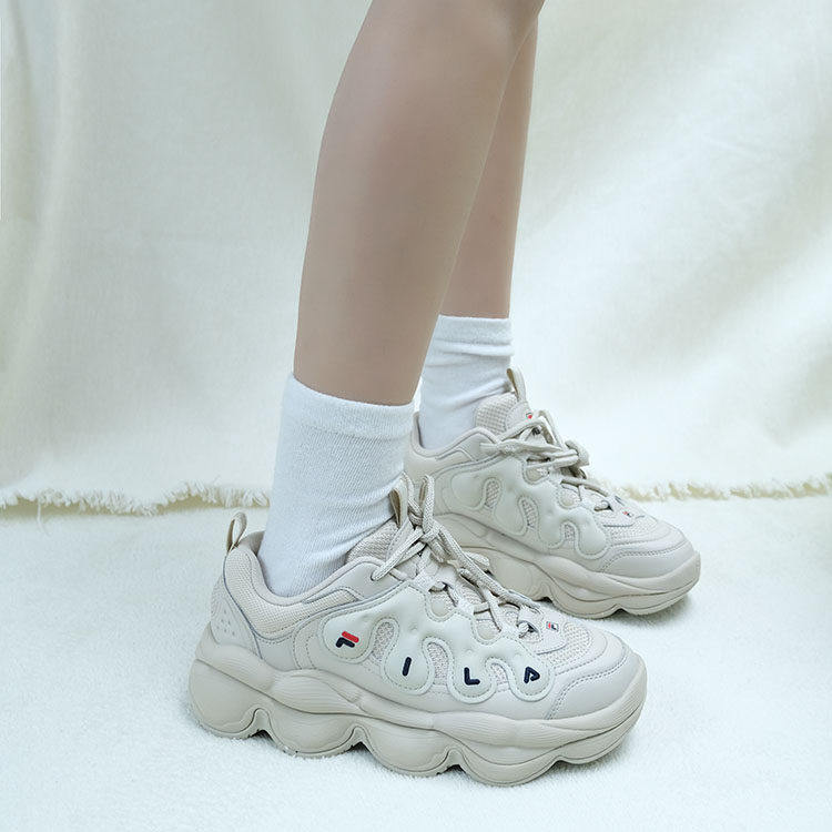 FILA 斐乐面包豌豆鞋女鞋老爹鞋运动鞋男2025秋冬季新款休闲鞋
