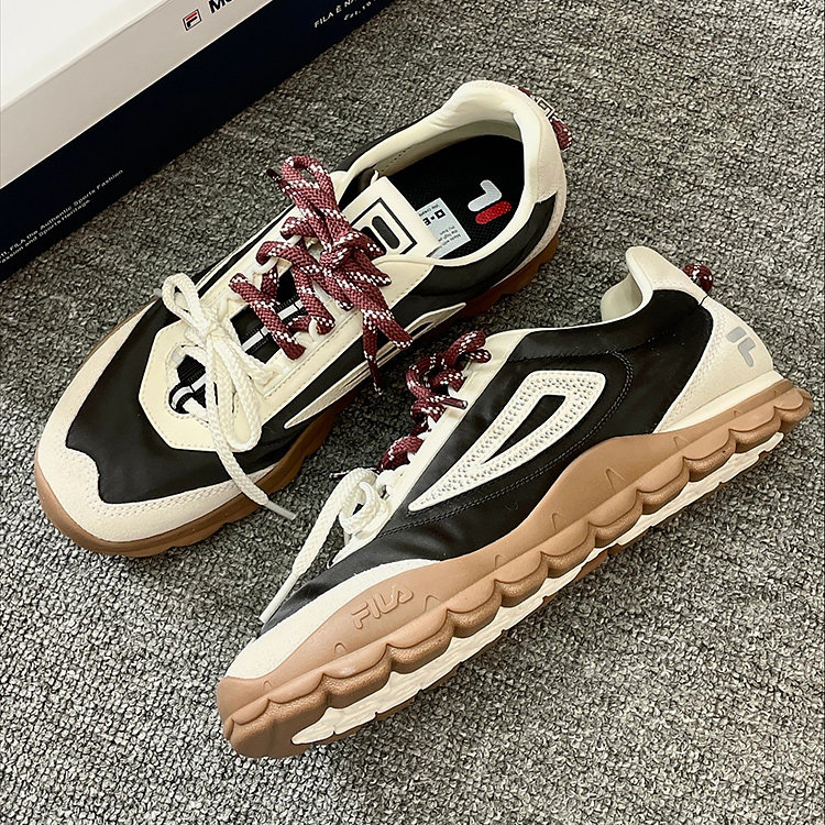 FILA FUSION BOBOBLING斐乐潮牌学院薄底板鞋女鞋