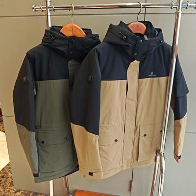 比音勒芬专柜正品男装秋冬羽绒服外套连帽工装风白鸭绒384222936