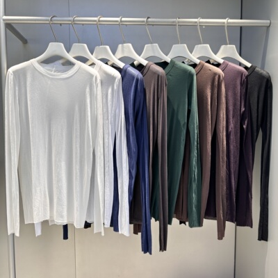 MACQNF正品2026春新款时尚百搭休闲显瘦圆领长袖打底T恤女MQ59723