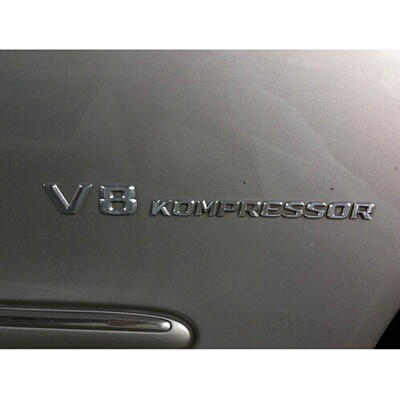 专用于V12/V8/V6kompressor车标字标数字英文标尾标侧标贴改装标