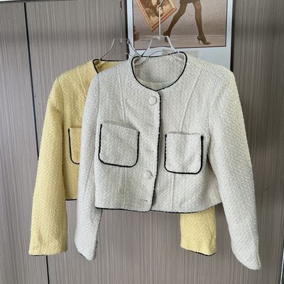 5156撤柜xxq圆领气质短款时尚新款上衣高级春秋香风女装外套