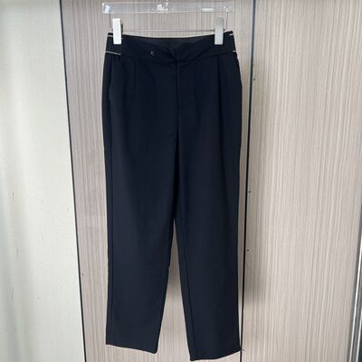5444品牌剪标小个子春装黑色新款休闲简约九分休闲裤高腰显瘦哈伦