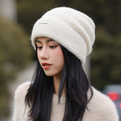 【蓬松保暖】秋冬女士堆堆帽2025新款高级感百搭含羊毛针织帽