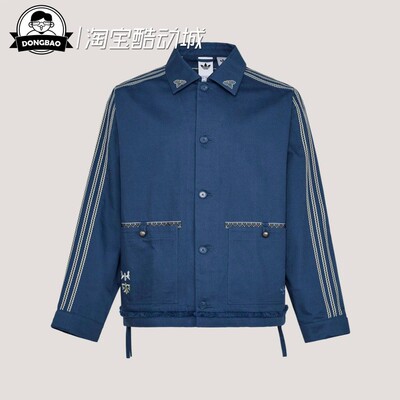 纯棉运动宽松翻领夹克外套