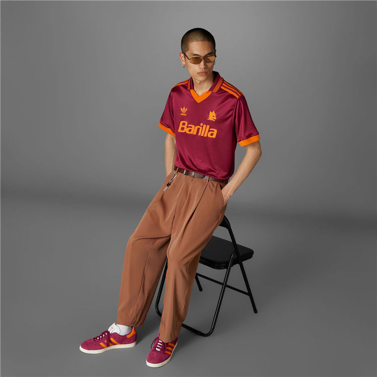 11月ADIDAS阿迪达斯AS ROMA 罗马足球休闲文化运动短袖球衣IT3871_虎窝淘