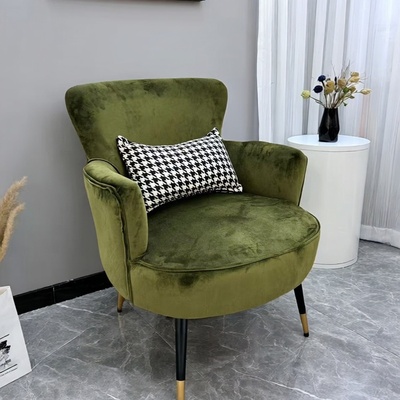 法式复古单人沙发椅小户型客厅中古风休闲单椅阳台休闲懒人小沙发