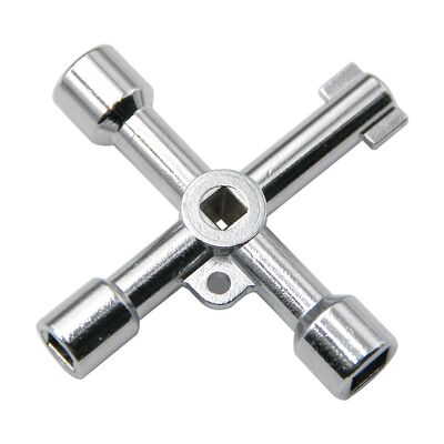 Multifunctional 4-in-1 Cross Portable Silver Hand Screwdrive