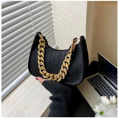 Luxury Brand Handbags Summer Metal Chain Shoulder Bag Women