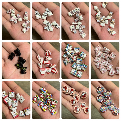 【合金】长腿KT糖果袋圆饼拉布布通孔潮流DIY手机包链配饰