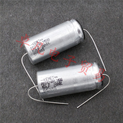 瑞典产 RIFA 150uF 200V PEG124 轴向卧式电解电容 KEMET