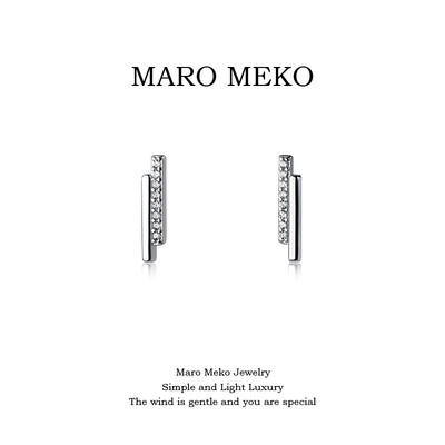MaroMeko简约风线条耳环