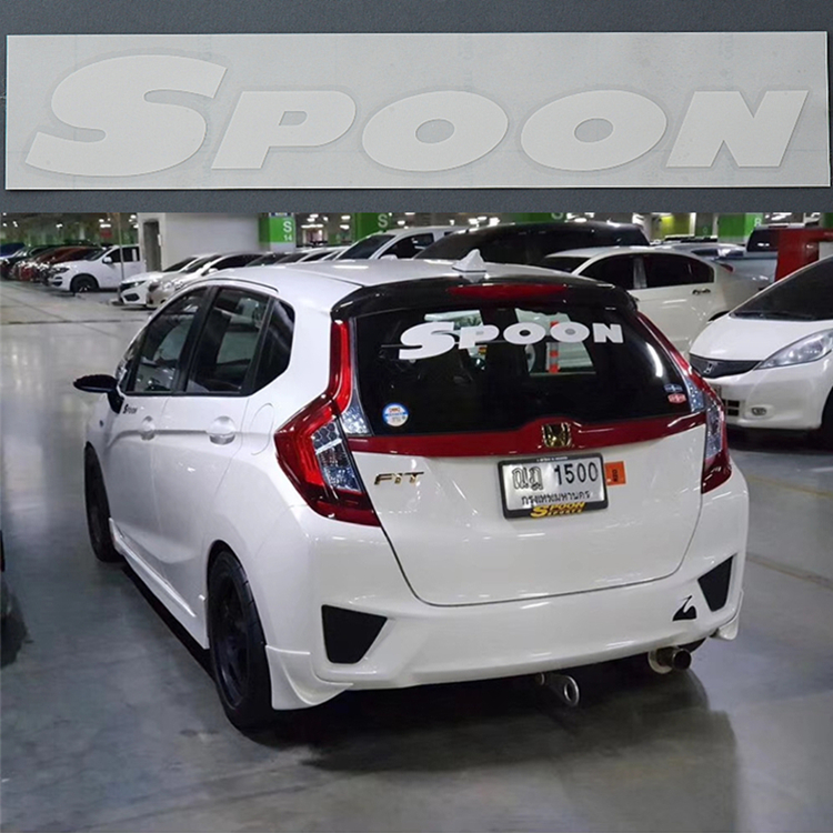 SPOON改装车贴飞度GK5 GR9 FD2后视镜叶子板后挡风玻璃拉花贴纸_虎窝淘