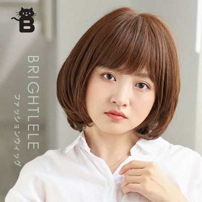 修脸梨花手织轻薄透气假发