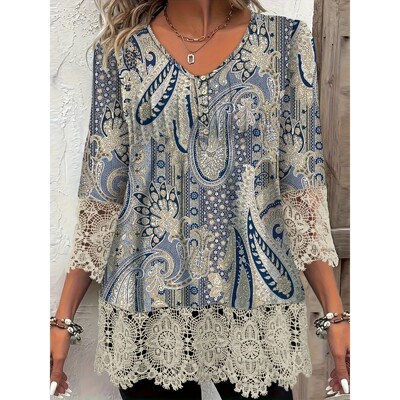 Plus Size Elegant Casual Woman T-Shirt Fashion Loose T-Shirt