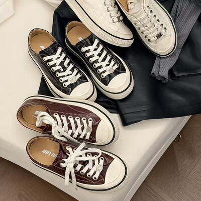 H55女鞋梅洛2026春季新款静奢水洗头层牛皮做旧经典休闲百搭板鞋