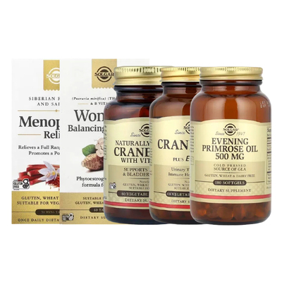 Solgar月见草精油天然蔓越莓更年期缓解PM PhytoGen维生素C复合物