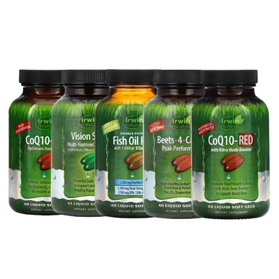 Irwin Naturals红辅酶Q10 Beets-4-Cardio 纯全鱼油 Vision Sharp