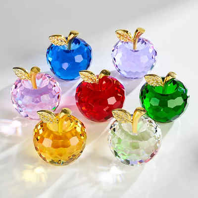 2025年新款高档水晶苹果装饰品摆件平安果家居客厅玄关卧室小摆台