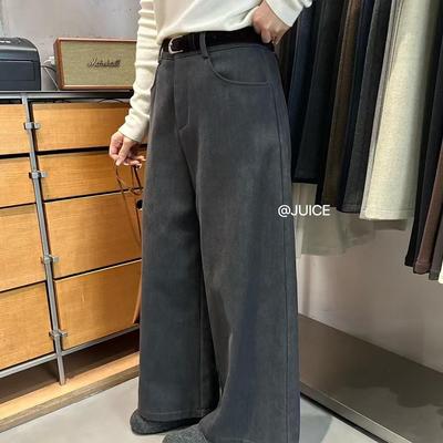 高腰韩系果汁家九分加绒休闲裤