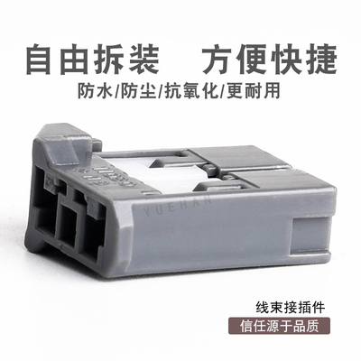 2芯汽油滤芯线束插头 车用接插件护套 DJ7029E-2-21 灰色