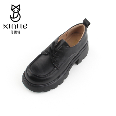 仙妮特官方旗舰店牛皮乐福鞋