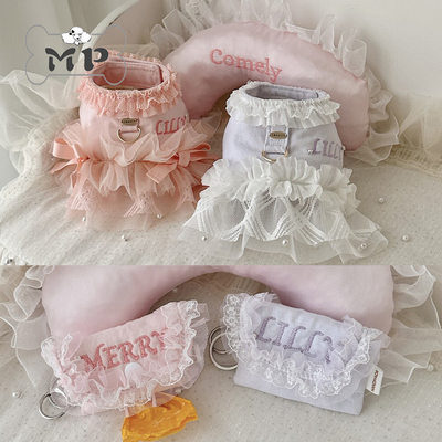 韩代宠物刺绣名字定制胸背拾便袋