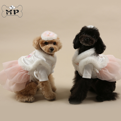 韩国宠物秋冬公主连衣裙马甲韩服